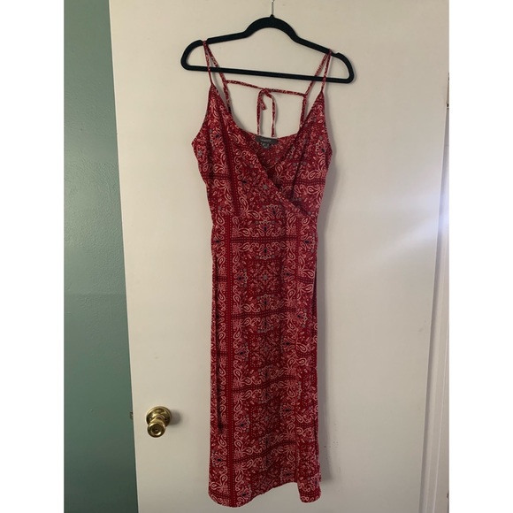 Primark | Dresses | Nwt Primark Red Bandana Wrap Midi Dress | Poshmark